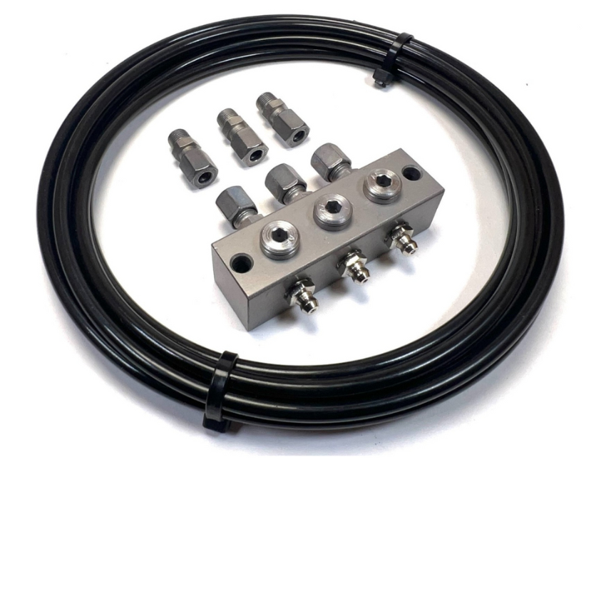 GKNT3-XXX Remote Grease Kit – 3 Outlet Kit with Anchor Block and ...