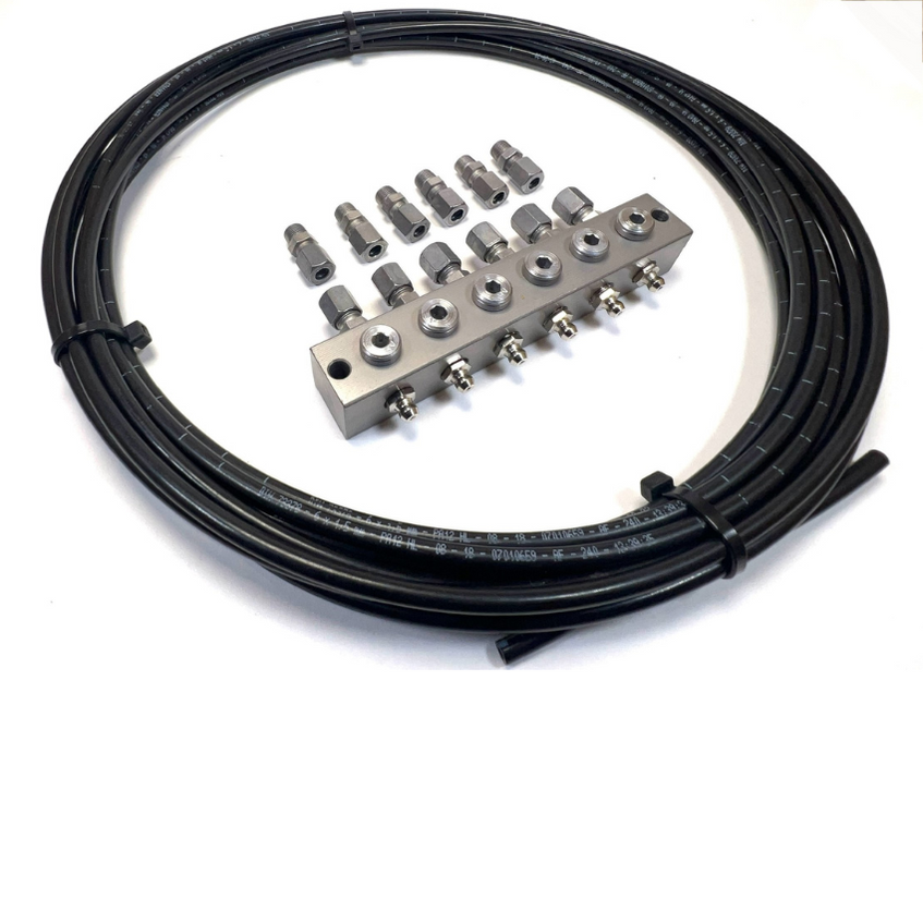 GKNT6-XXX Remote Grease Kit – 6 Outlet Kit with Anchor Block and ...